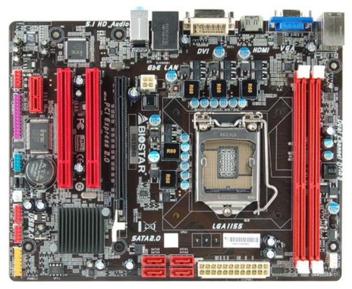 Biostar H61MHB Ver Motherboard Intel H61 LGA 1155 DDR3 16GB Micro ATX ...