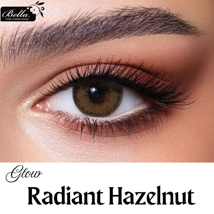 New Bella Radiant Hazelnut Glow Color Contact Lens With Regular Kit Box ...