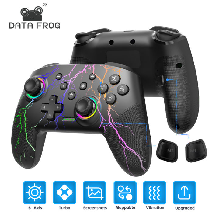 Data Frog Wireless Controller For Nintendo Switch OLED/LITE/PC Console Pro Gamepad with ...