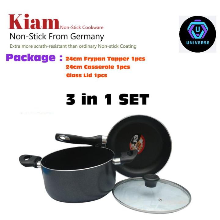 Kiam Non Stick 3 Pcs Cookware Set | Daraz.com.bd