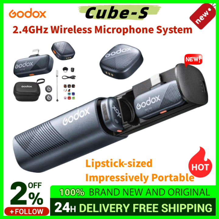 Godox Cube-S Cube S 2.4GHz Wireless Microphone System All-New TIme ...