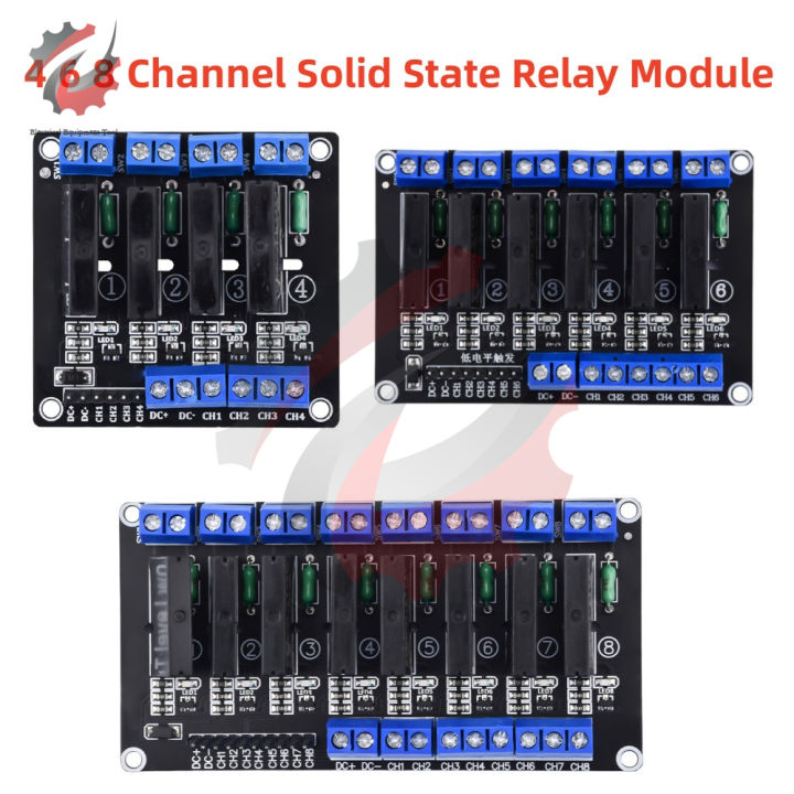 4 6 8 Channel DC 5V Solid State Relay Module AC 250V 2A Low Level SSR ...