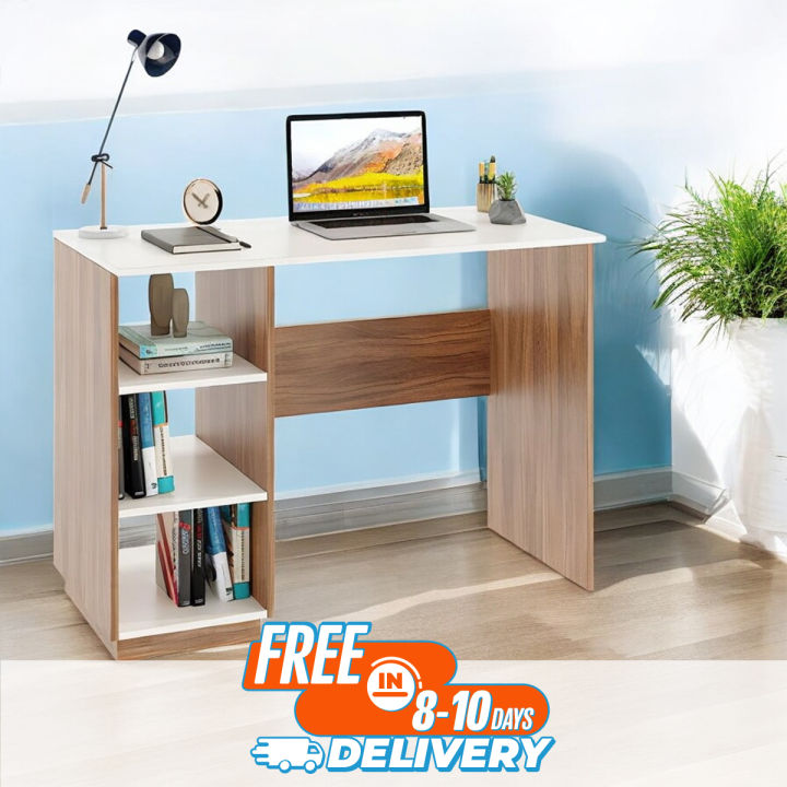 FURNEASER Carren Engineered Wood Study Table, Computer, Laptop, WFH ...