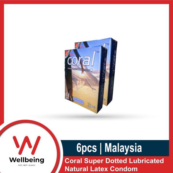 Coral | Super Dotted Lubricated Natural Latex Condom | Combo Pack | 2 ...