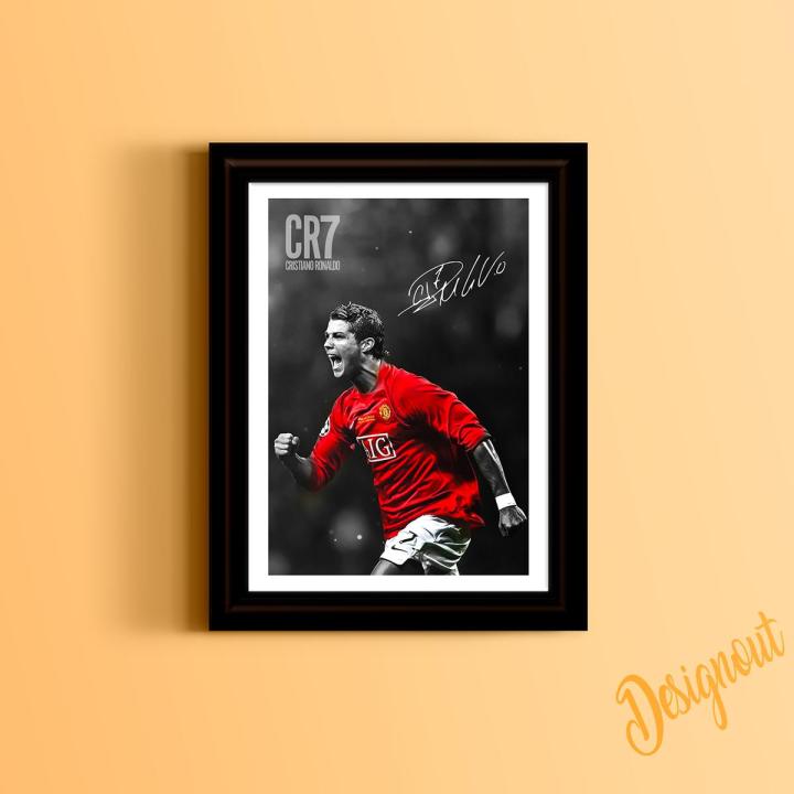 Fiber Art Cristiano Ronaldo Canvas Wall Decor Frame Photo Frame for ...