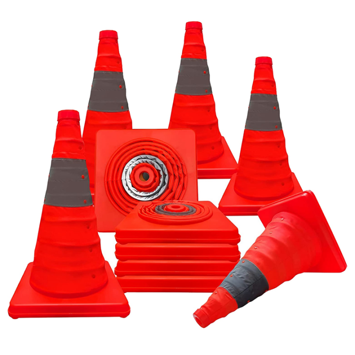 5 Pack 17.7 Inch Traffic Cones Orange Safety Road Reflective Parking ...