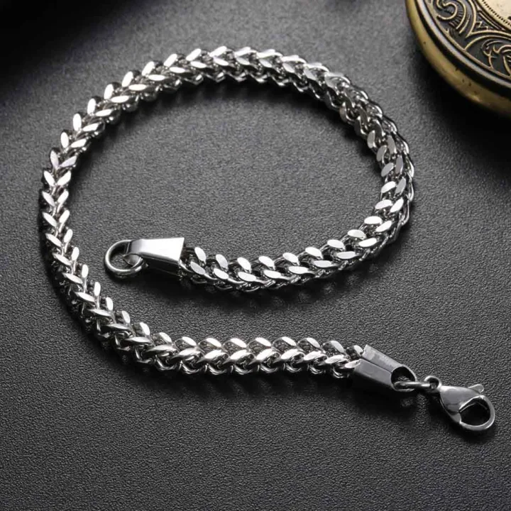 Stainless Steel Franco Chain Bracelet for Men | Daraz.com.bd