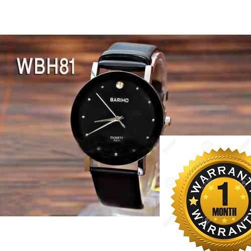 WB01 - Leather Analog Watch For Men - Black | Daraz.com.bd