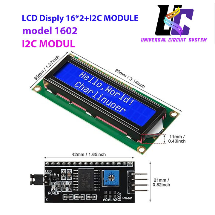 I2c 1602 Lcd Display Module 16x2 Character Serial Blue Backlight Lcd Module For Raspberry Pi
