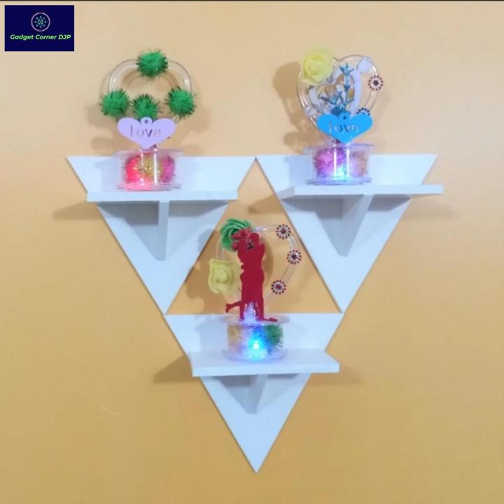 Wall Mounted Showpiece Holder, Self Adhesive Wall Hanging Flower ...