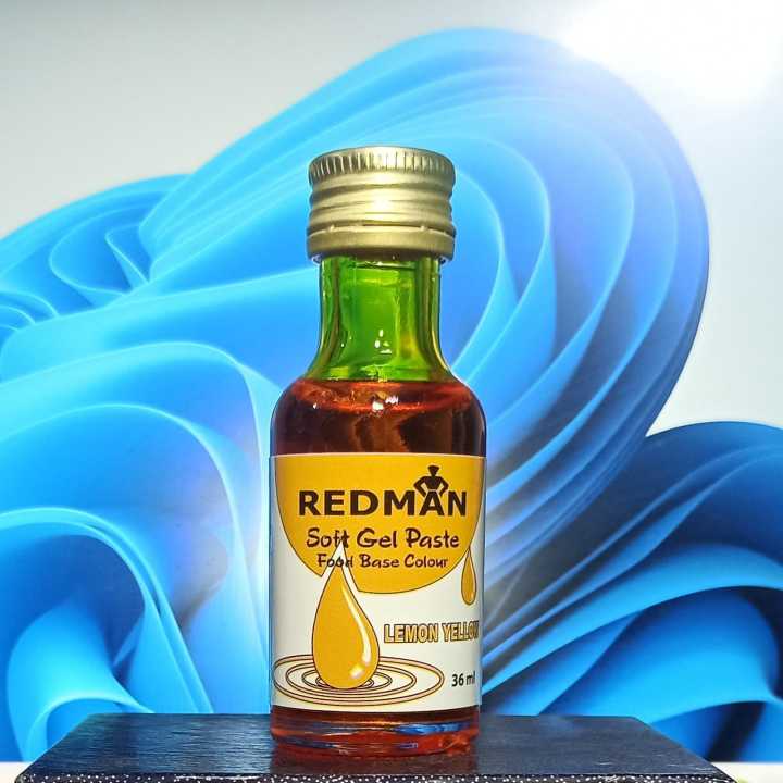REDMAN ( LEMON YELLOW ) Soft Gel Paste Base Food Color LEMON YELLOW ...