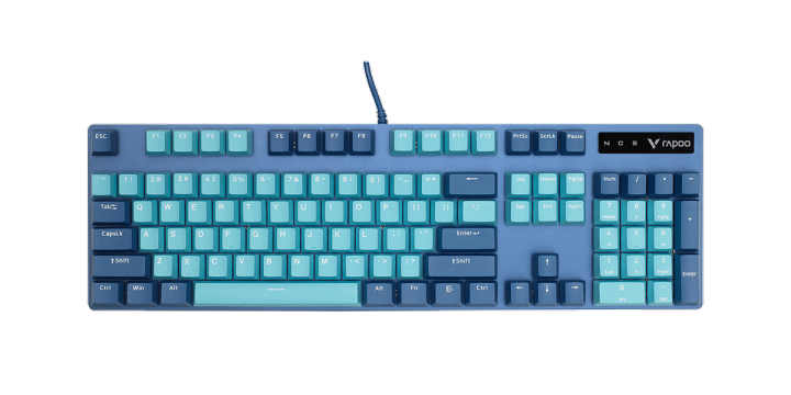 Rapoo VPRO V500PRO (Cyan Blue) Backlit Mechanical Gaming Keyboard ...