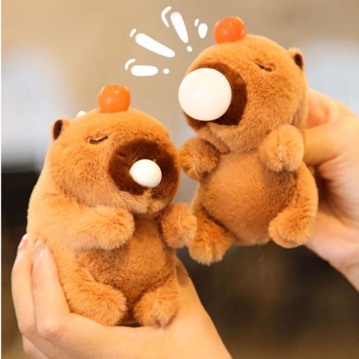 Bag Accessories Wagging Tail Plush Capybara Tail Wagging Keychain ...