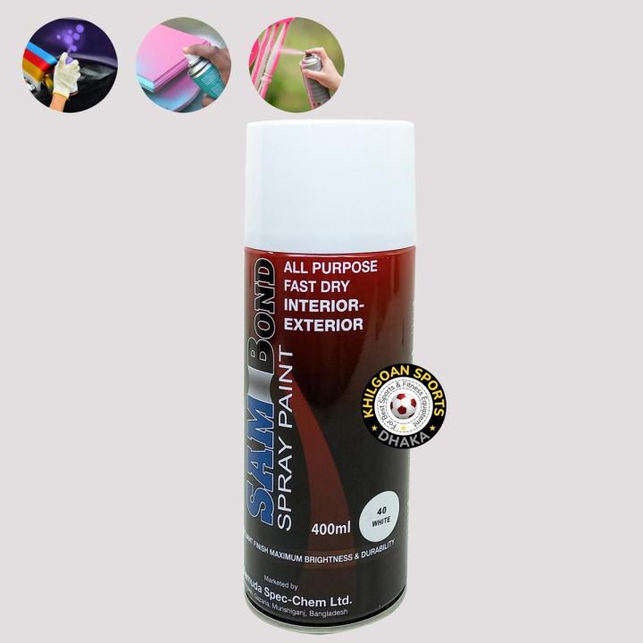 400ml - White - Color Spray Paint - SAM Bond | Daraz.com.bd