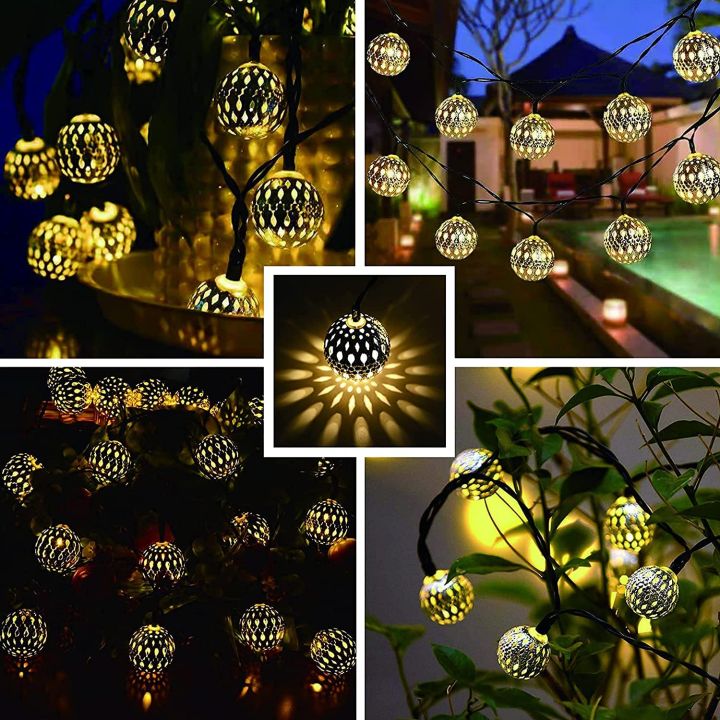Ball Shape Metal Moricha Bati Led Fairy Lights String - Room Decoration ...