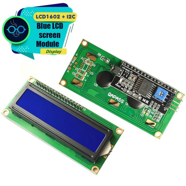 LCD1602+I2C LCD 1602 MODULE BLUE SCREEN | Daraz.com.bd