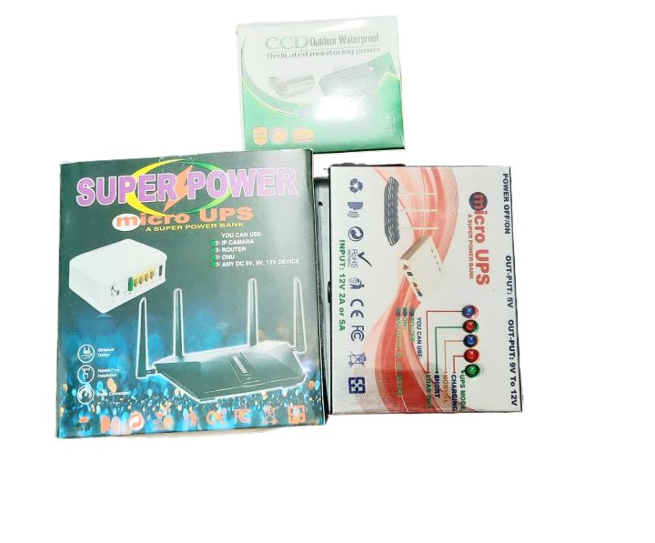 Router Backup Online Mini UPS 12v/9V/6V/5V 9000mah Powerfull Lithium ...