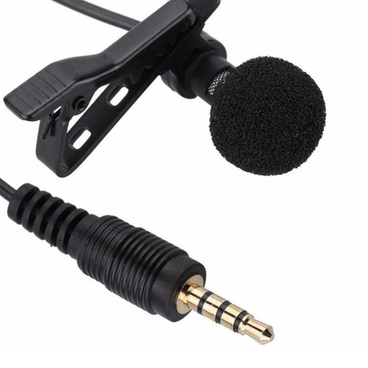 3.5mm jack tie clip-on lapel microphone mic for mobile phone ...