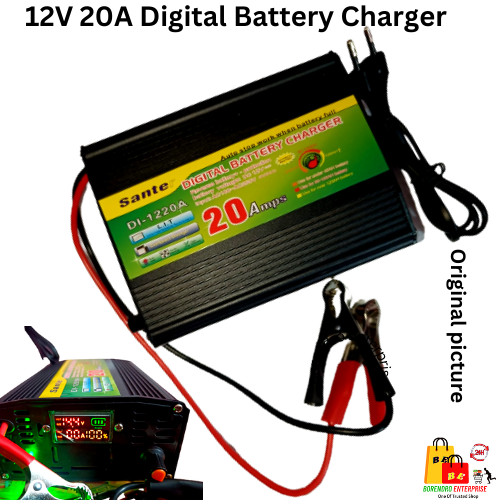 Digital Battery Charger 12v 20A Battery Charger full Auto and Digital ...