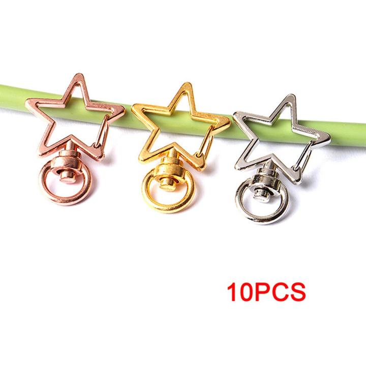 10pcs New Star Hollow Key Chain Key Ring keychain DIY Accessories ...
