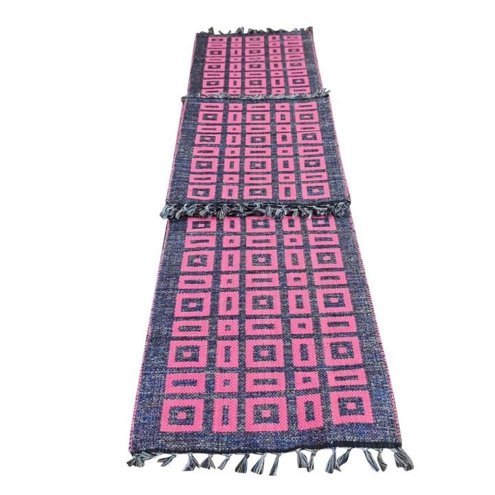 Woven Cotton Designed Table Runner Set | Daraz.com.bd