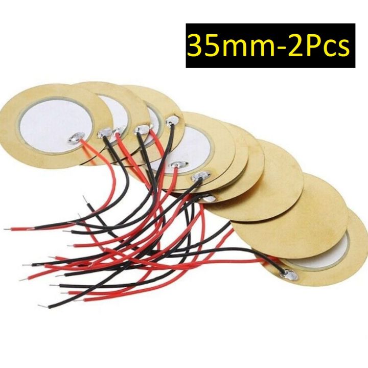 2PCS-35mm Buzzer COPPER PIEZO ELEMENT Sounder Sensor Trigger Drum Disc Vibration Knock Sensor ...