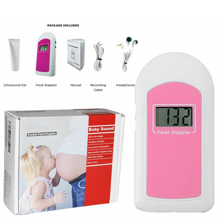 Baby Sound B 2MHZ Pocket Fetal Doppler Ultrasound Baby Heartbeat ...