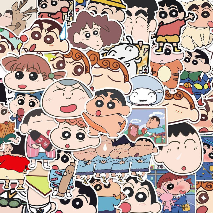 50/100Pcs Cartoon Anime Crayon Shin chan Stickers For Car Laptop Phone ...