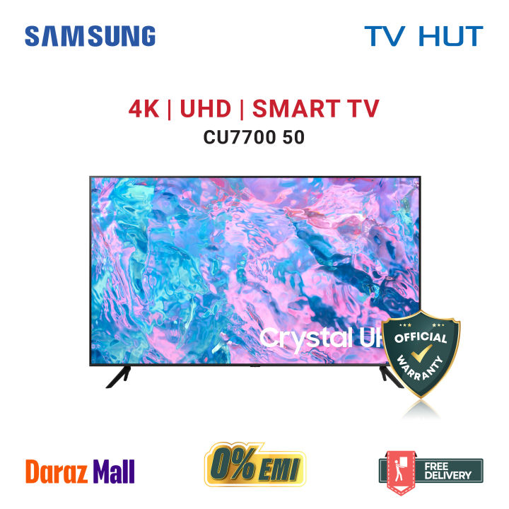 Samsung CU7700 50 inch Crystal UHD 4K Smart Television | Daraz.com.bd