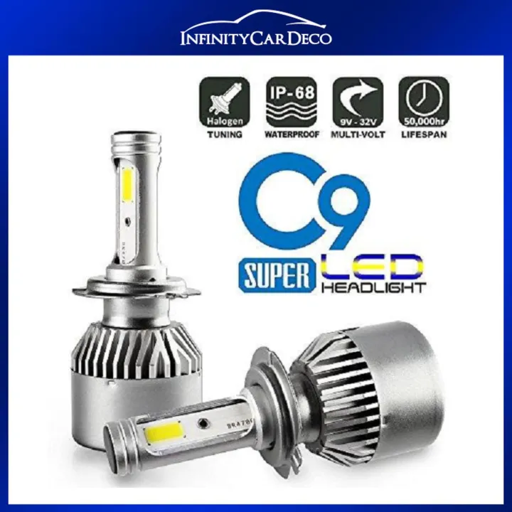 C9 H11 COB Chip 72W 12000LM LED Headlight Bulbs (2 Pcs) | Daraz.com.bd