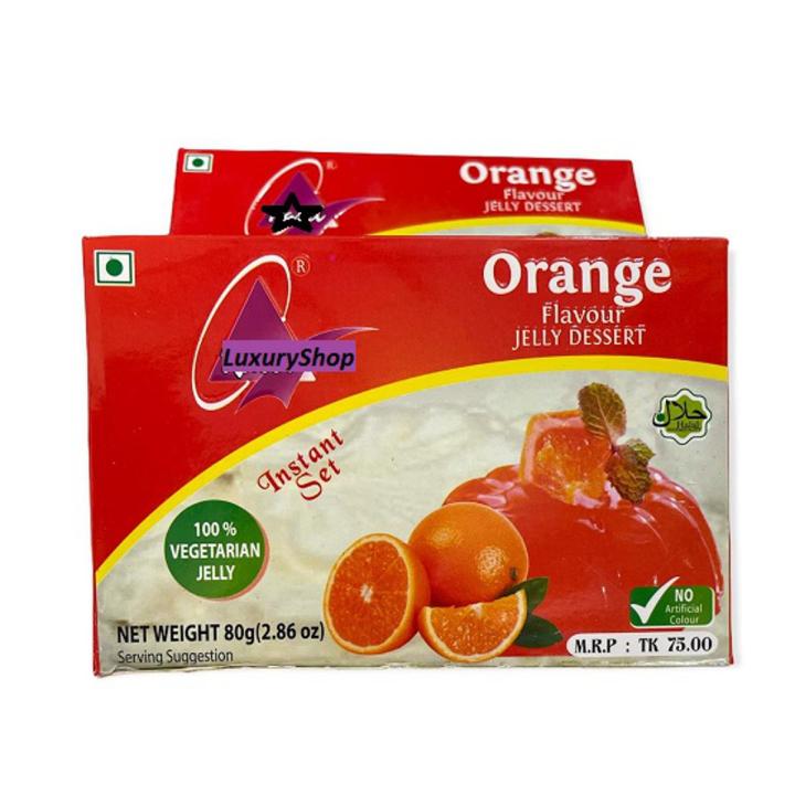 Orange Jelly Gelatin Powder Crystal Halal Instant Set -75gm (Luxurybd ...