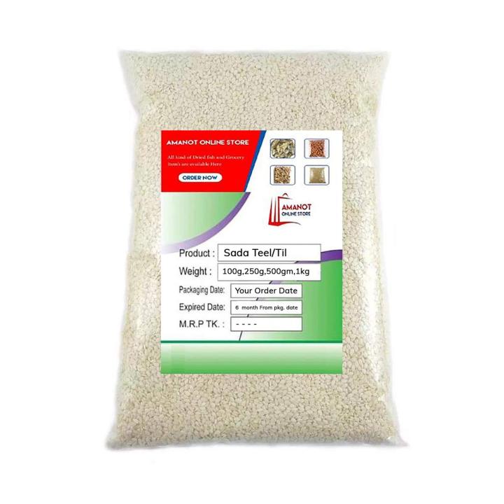 White Sesame Seed/sada teel/til- 1kg | Daraz.com.bd