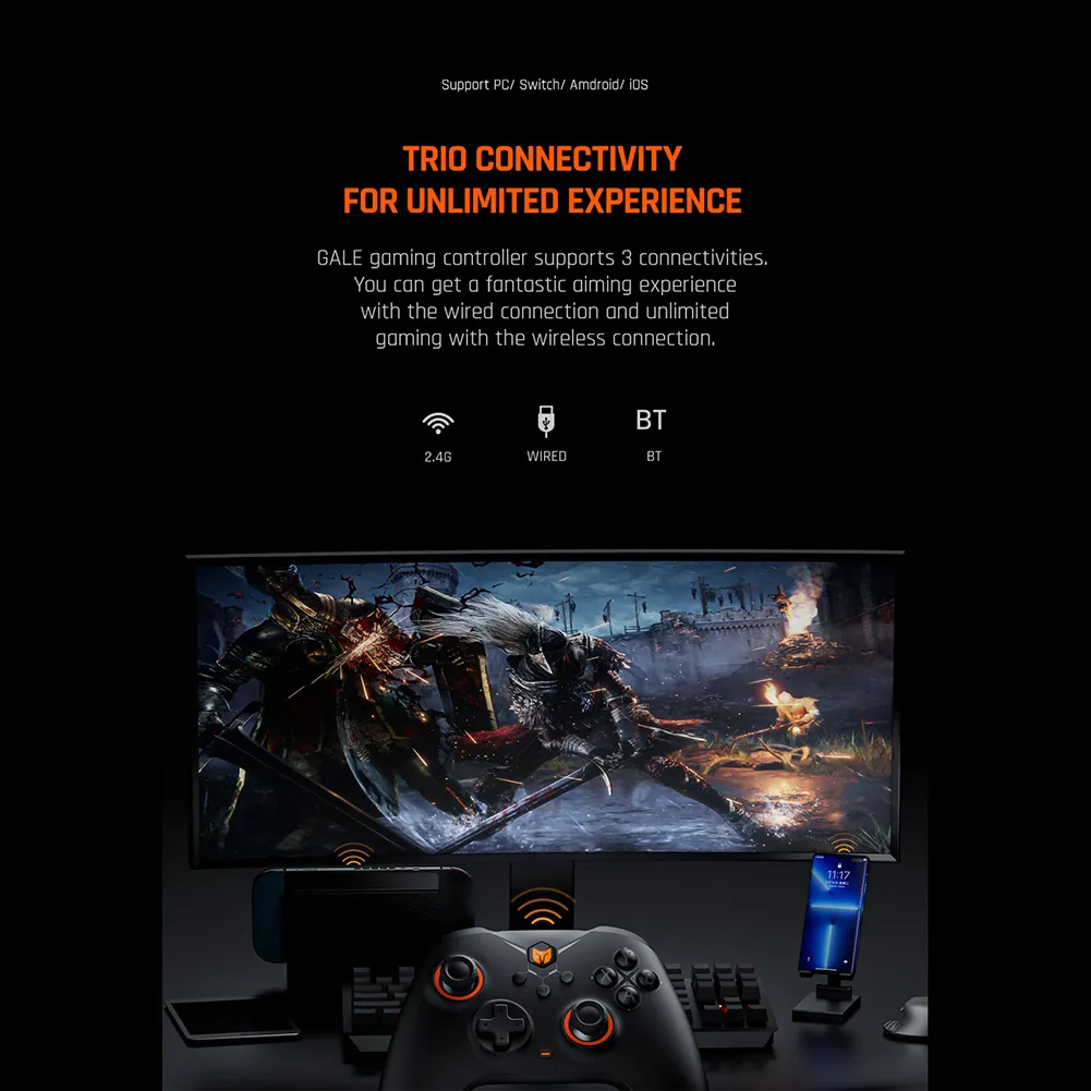 Qiunery Game Controller Hand Grip Ergonomic Design Comfort Handheld ...