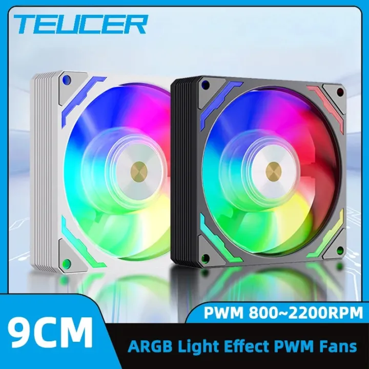 TEUCER AF925 92mm Fan 5V 3PIN ARGB Computer Case ventilador 9CM Silent ...