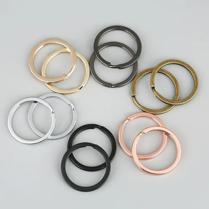 10/20PCS/Pack 15/20/25/28/30mm Round Key Chains Split Ring (Never Fade ...