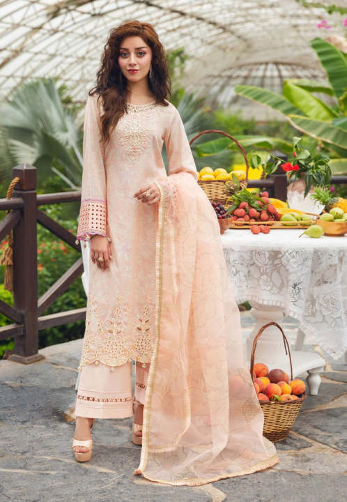 Eid Festive Lawn VOL-02 Heavy EMB. Unstitched 3pcs | Daraz.com.bd