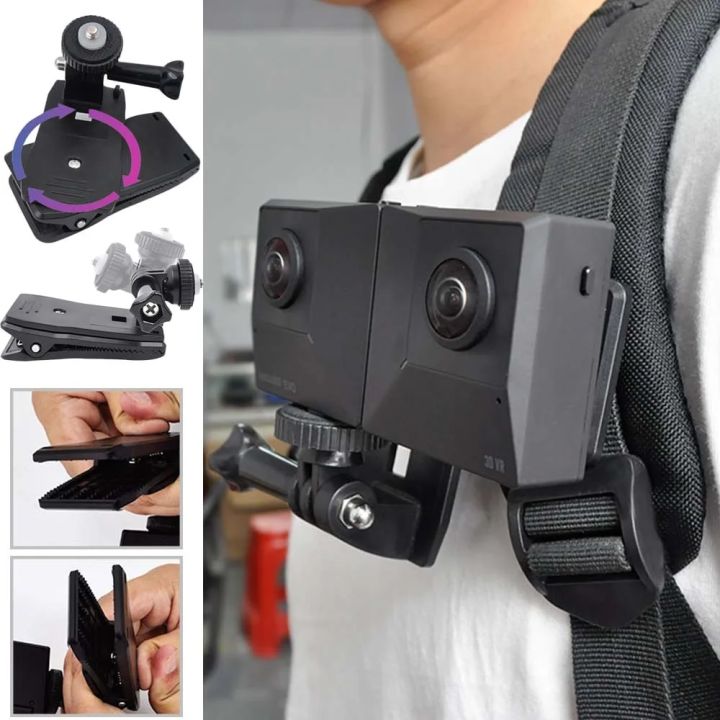 【Lejia】Clamp Backpack Holder Mount for EVO 3D 360 Camera Expand ...