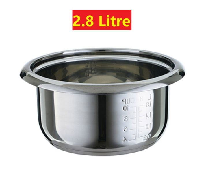Rice cooker SS inner pot 2.8 Ltr Any Brand use | Daraz.com.bd