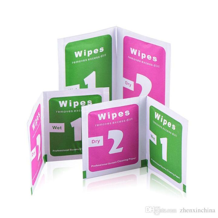 Mobile Laptop Screen or glass cleaner wet and dry Wipes - 500 Set (1000 ...