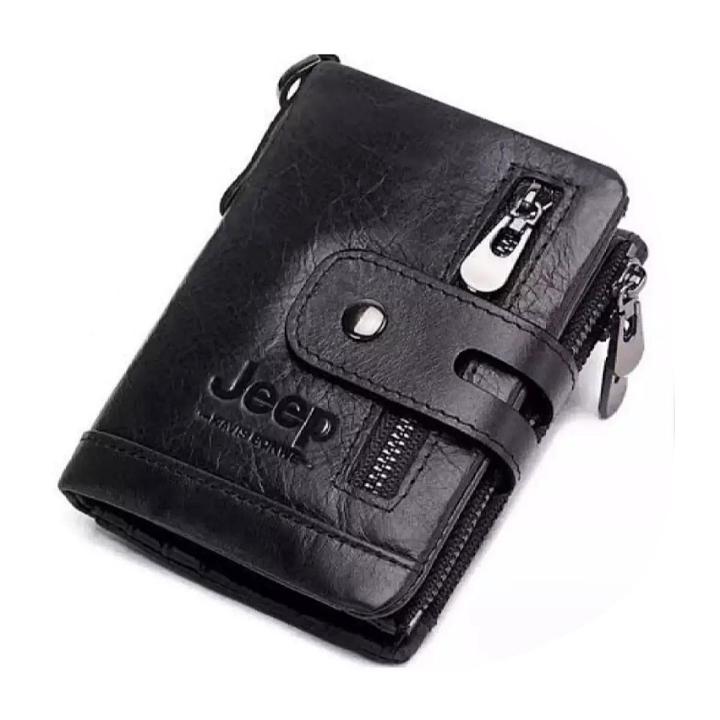 Jeep Black 100% Leather wallet For Man | Daraz.com.bd
