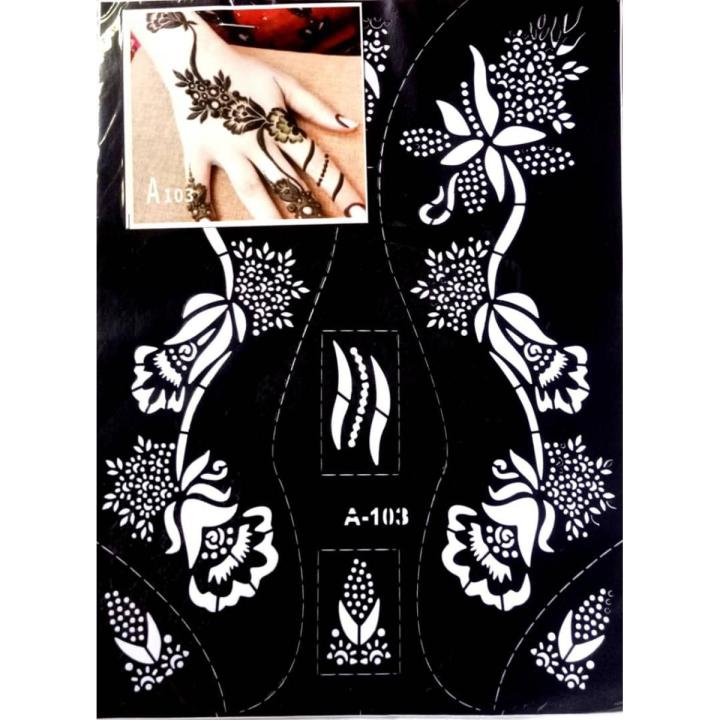 Henna sticker stencils Arabian bridal design tattoo | Daraz.com.bd