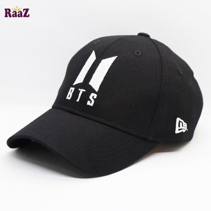 BTS Embroidery Logo Curved Cap (Black) | Daraz.com.bd
