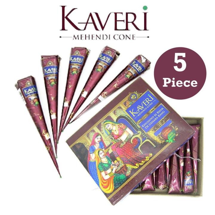 Kaveri Mehendi/Mehedi Cone - 5 Pcs ( Product Of Indian | Daraz.com.bd