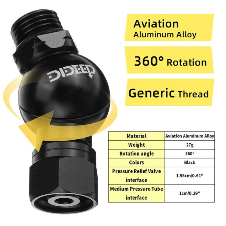DIDEEP Global Universal 360 Degree Swivel Hose Adapter for 2Nd Stage ...