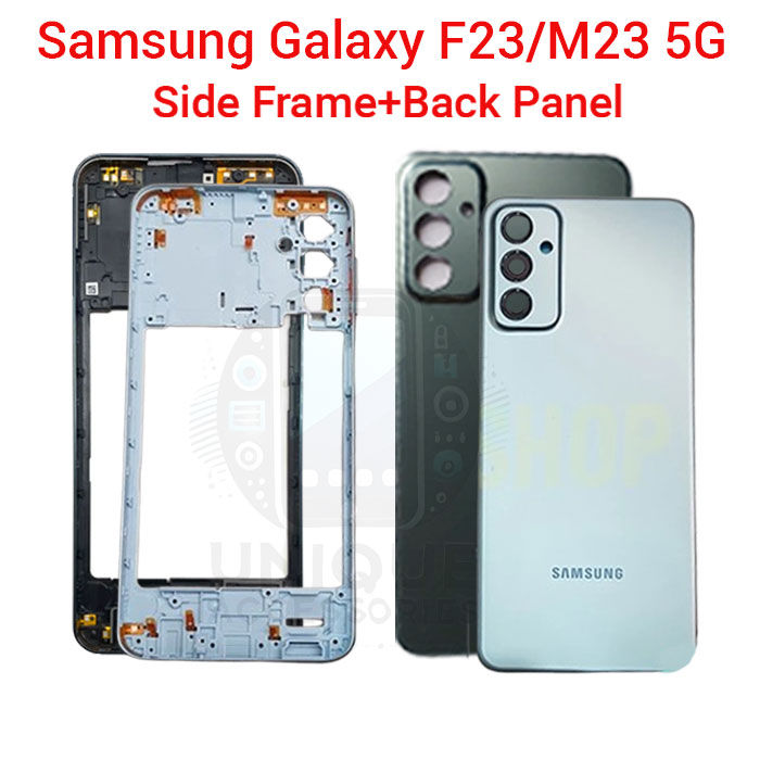 For Samsung Galaxy F23/M23 5G Side Frame + Back Panel Housing + Camera ...