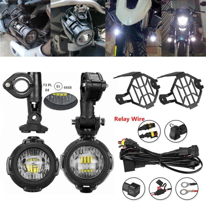 Universal Motorcycles Headlight Fog Light Led Auxiliary Driving Lamp For BMW R 1200GS R1250GS ...