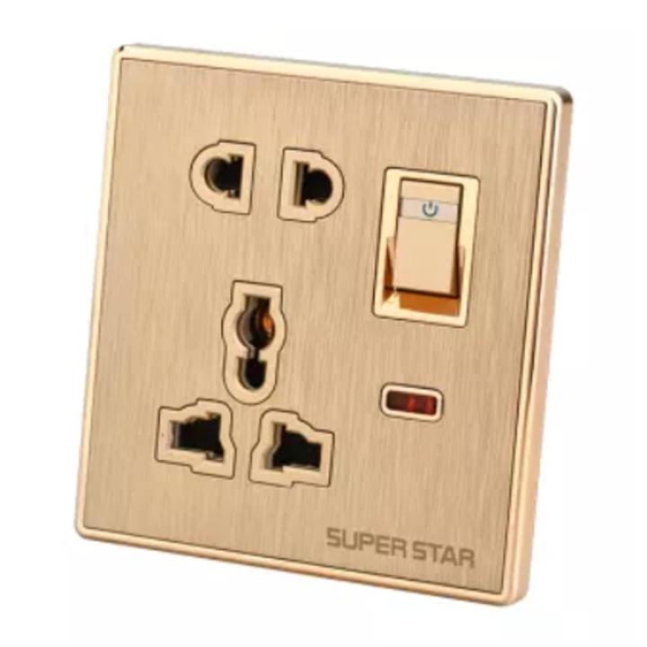 Super Star Glamour 13A 5 Pin Multi Function Combined Socket with Switch ...