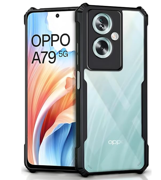 for Oppo A79 5G | Transparent Shockproof Crystal Clear Back Cover ...