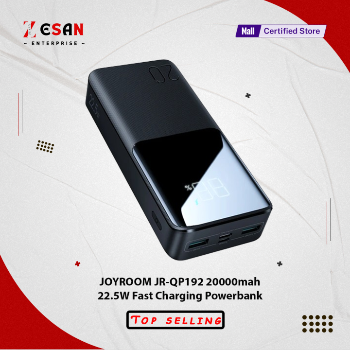 Joyroom JR-QP192 20000mAh Super Fast Charging 22.5W Power Bank-Black | Daraz.com.bd