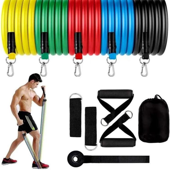 11 Pcs Resistance Bands Set,Portable Exercise Resistance Band Set (5 ...